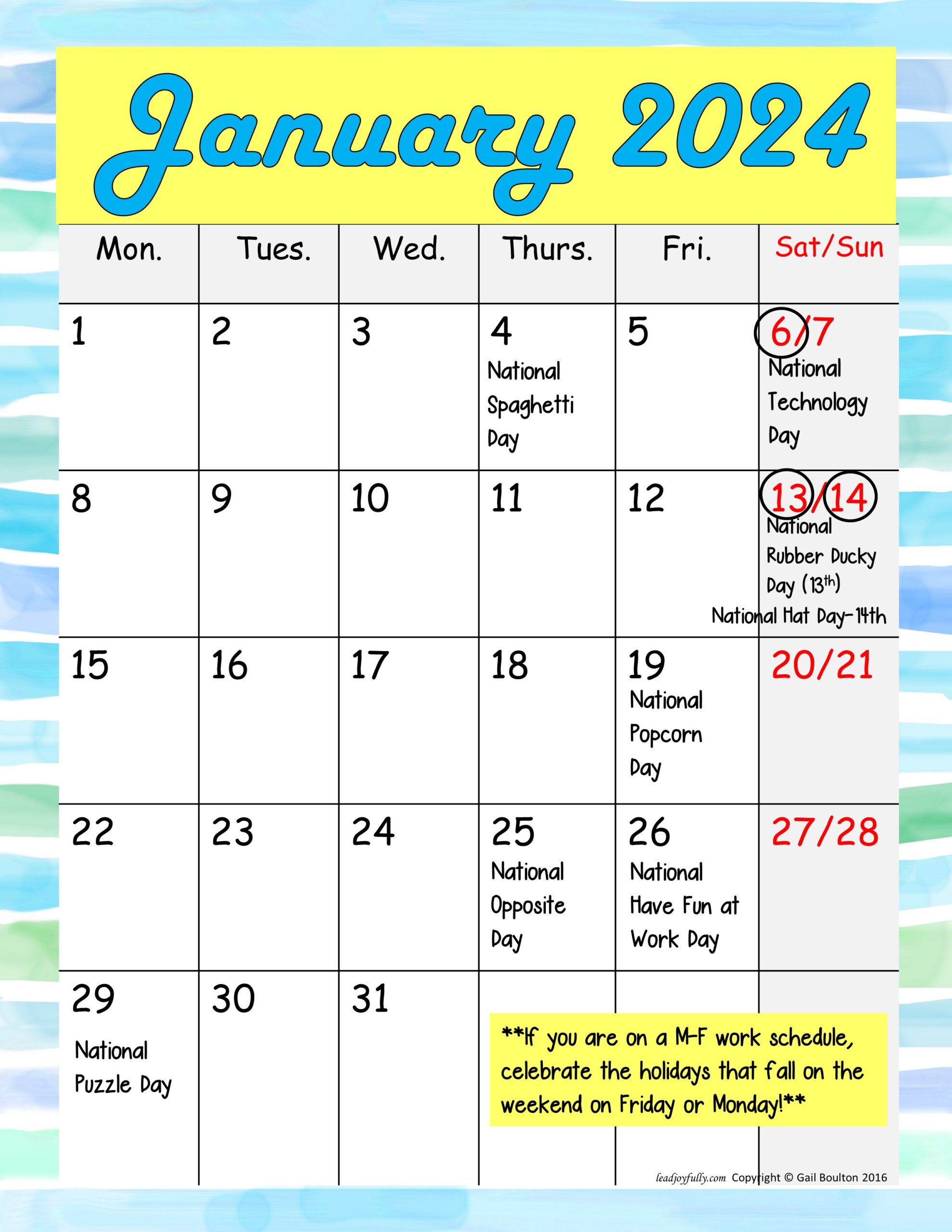 Bizarre and FUN National Holidays to Celebrate your Staff (JANUARY ...