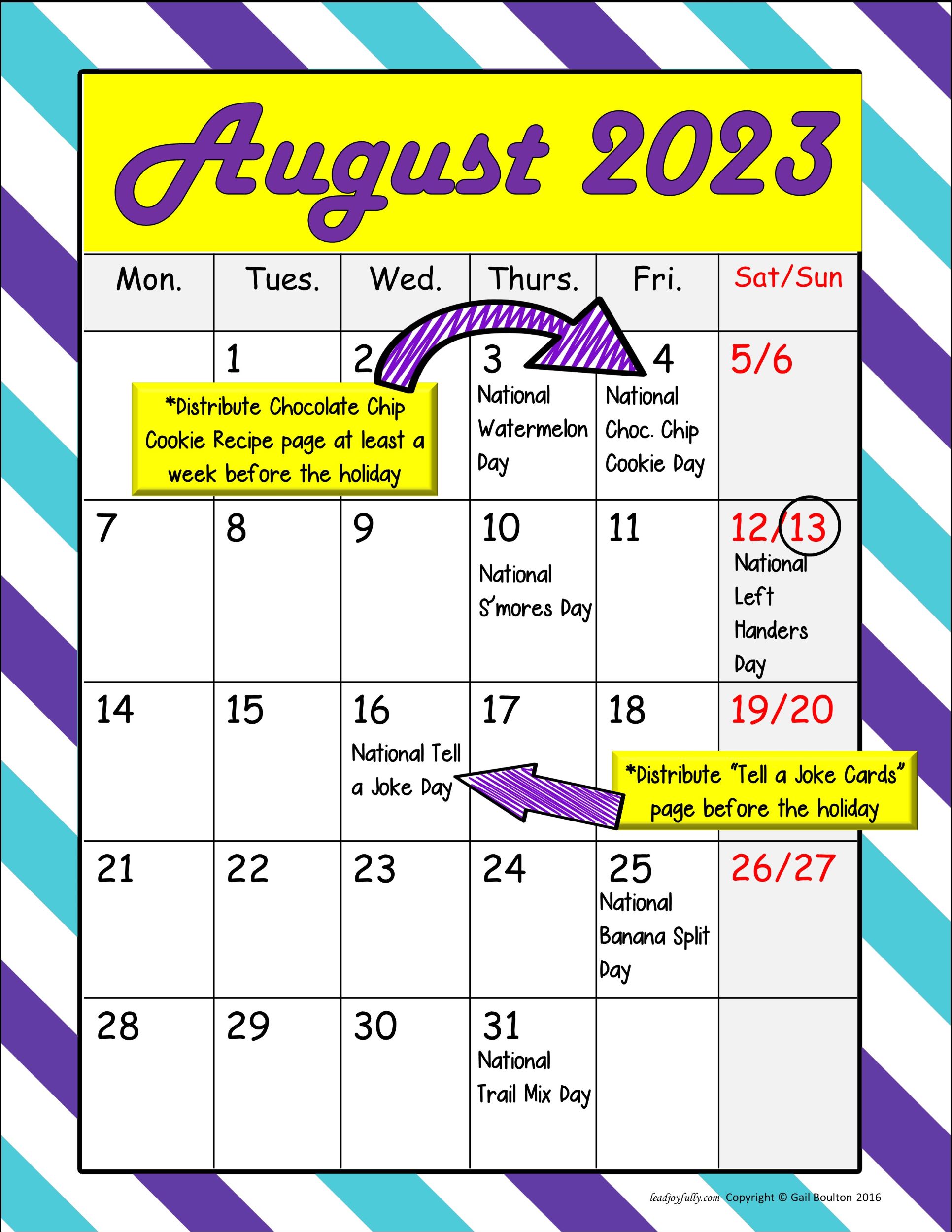 Bizarre and FUN National Holidays to Celebrate your Staff (AUGUST ...