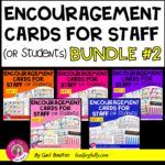 Encouragement Cards for STAFF (or Students!) BUNDLE #2 | Lead Joyfully