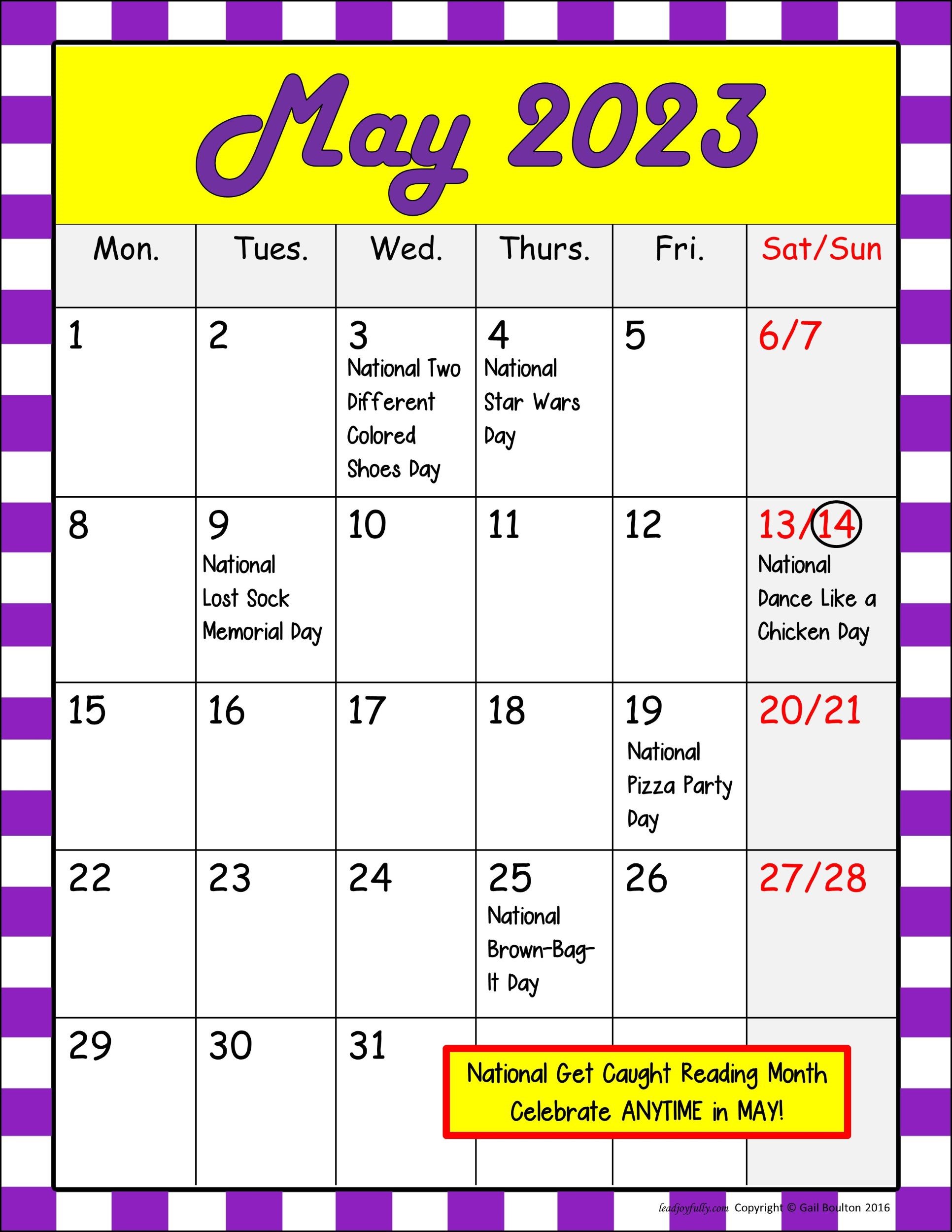 Bizarre and FUN National Holidays to Celebrate your Staff (MAY BUNDLE ...