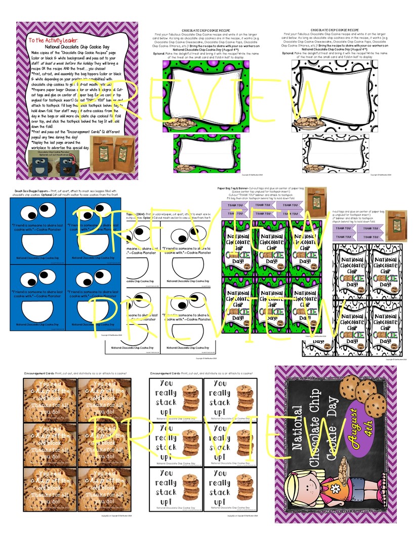 National Chocolate Chip Cookie Day (August 4th)