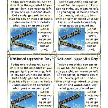 National Opposite Day (January 25th) | Lead Joyfully