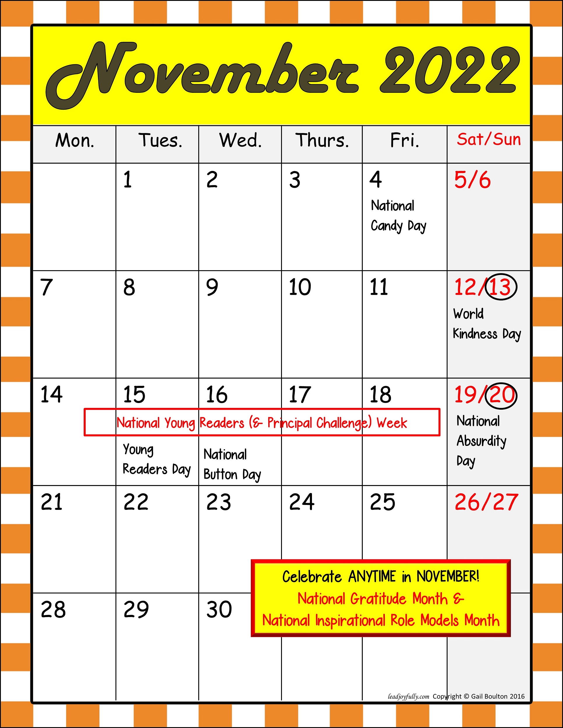 Bizarre and FUN National Holidays to Celebrate your Staff (NOVEMBER ...