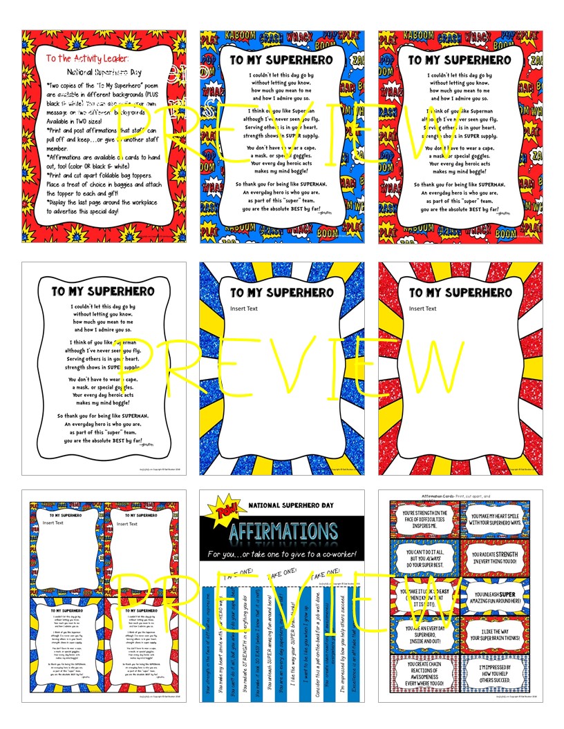 National Superhero Day (April 28th)