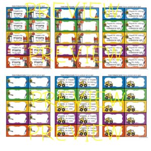 Visitor Welcome Cards for Principals or Teachers- (Construction Theme ...