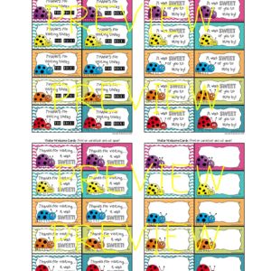 Visitor Welcome Cards for Principals or Teachers- (Ladybug Theme ...