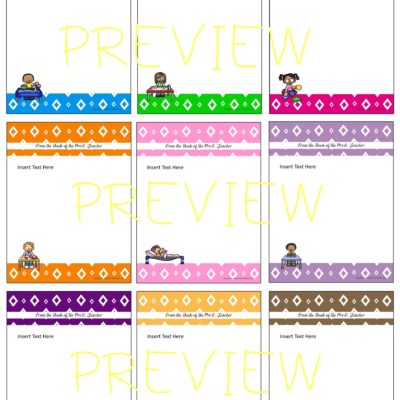 FROM THE DESK OF THE PRE-K TEACHER: Stationery with Matching Note Cards ...