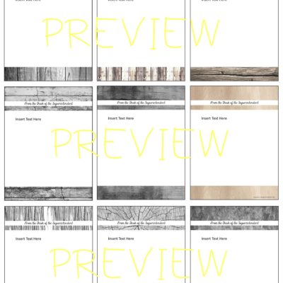 FROM THE DESK OF THE SUPERINTENDENT: Stationery with Matching Note ...