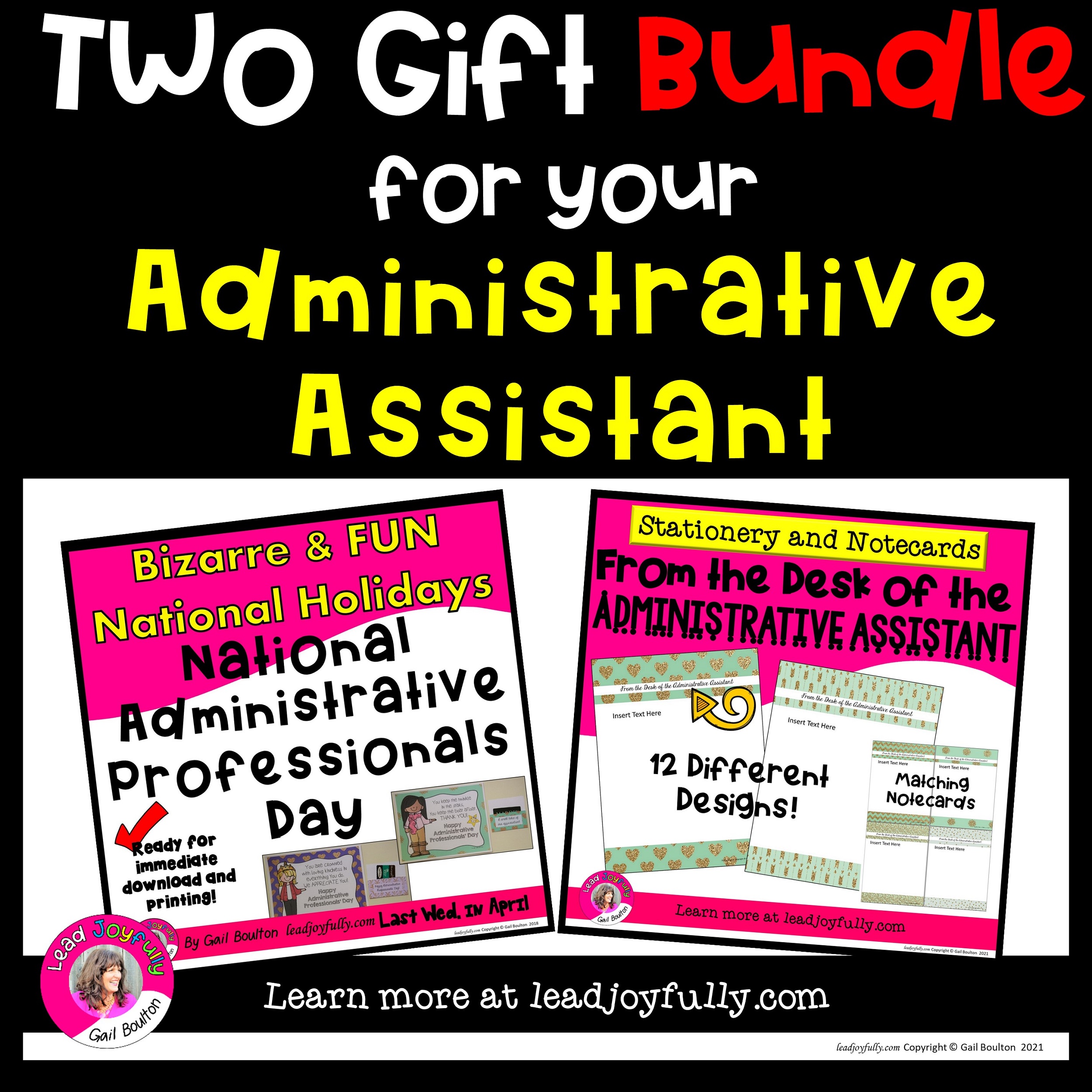 Two Gift BUNDLE for your ADMINISTRATIVE ASSISTANT | Lead Joyfully