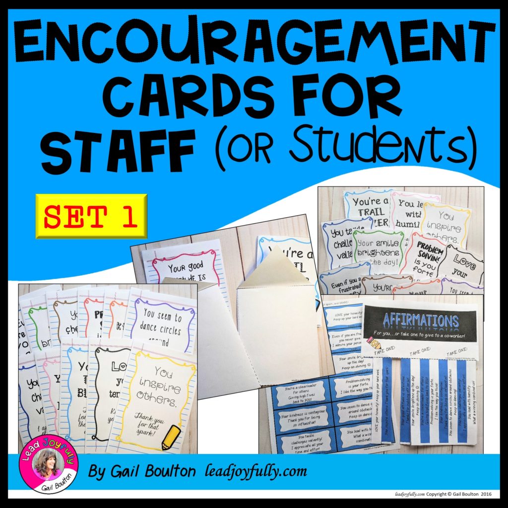 Motivational Cards for Staff or Students | Lead Joyfully
