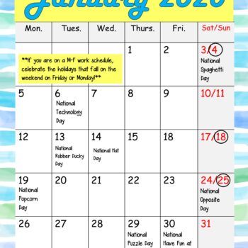Bizarre and FUN National Holidays to Celebrate your Staff (JANUARY ...