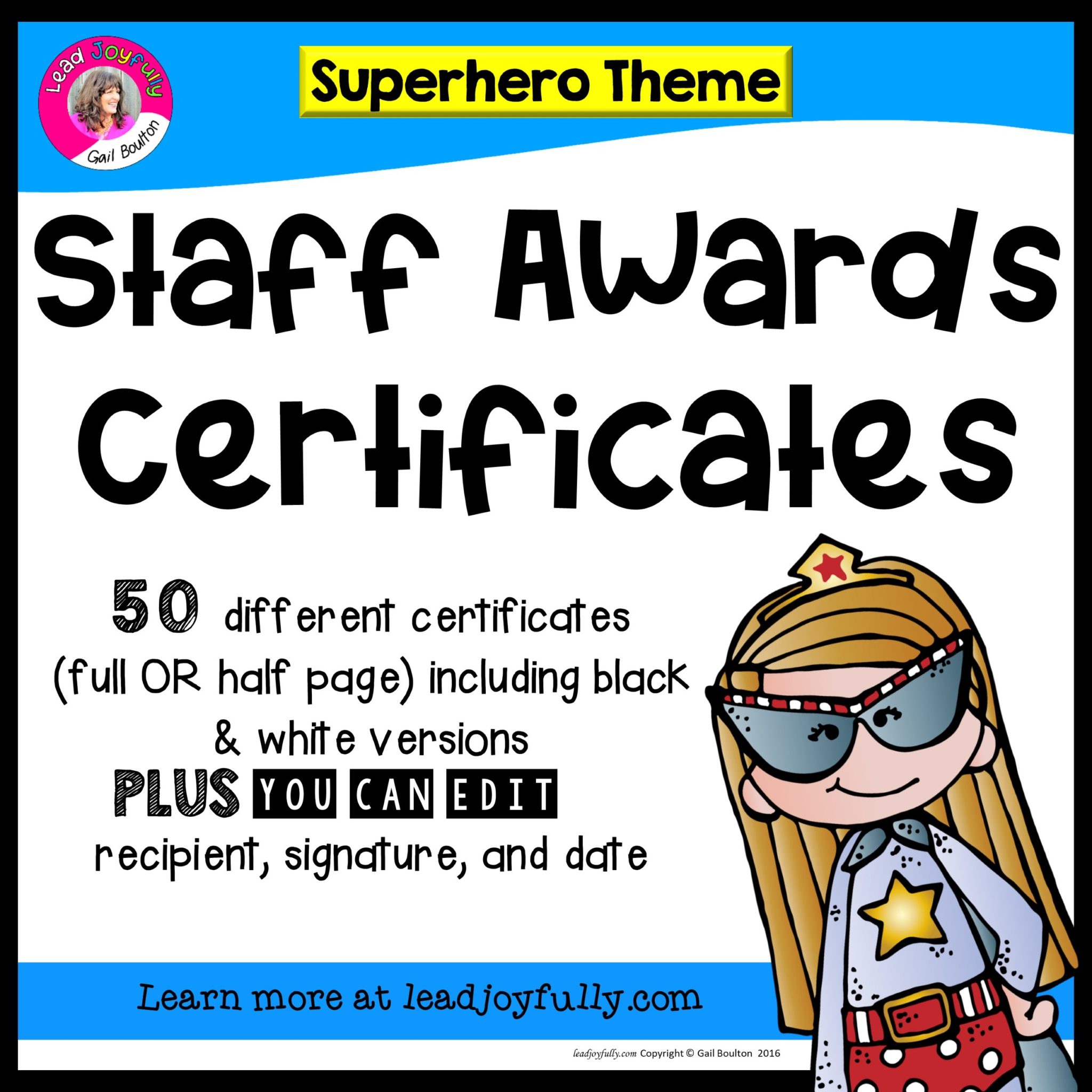 Staff and Teacher Awards (Superhero Theme) | Lead Joyfully