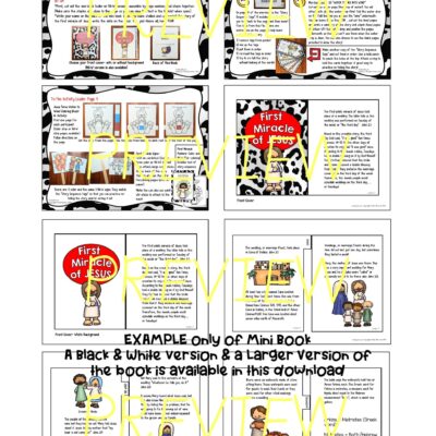 FIRST MIRACLE OF JESUS Mini Book with FIVE Hands-On Activities: Joyful ...