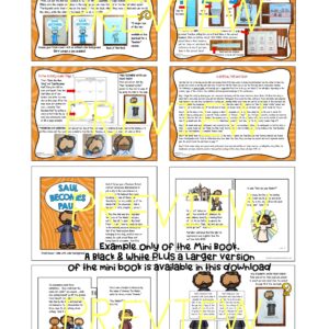 SAUL BECOMES PAUL Mini Book with SIX Hands-On Activities: Joyful Living ...