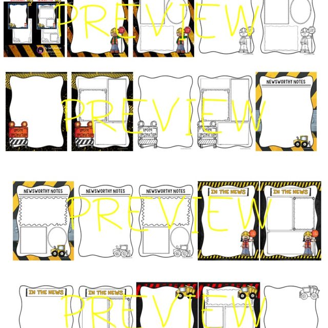 EDITABLE Stationery & Newsletters (Construction Theme) | Lead Joyfully