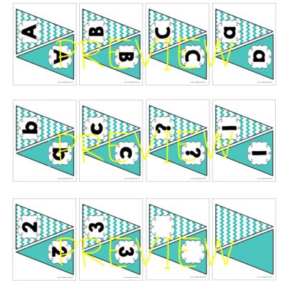 Letter Banners! Create a Variety of Your OWN Banners! (Turquoise ...
