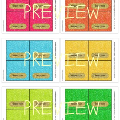 EDITABLE Nameplates or Bag Toppers (GLITTER) | Lead Joyfully