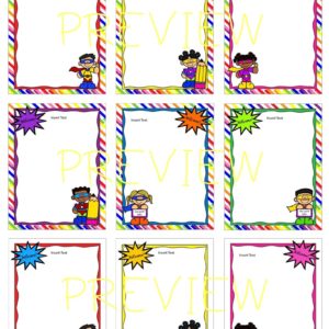 Superhero “Welcome” EDITABLE Stationery with Matching Note Cards | Lead ...