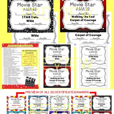 Staff and Teacher Awards (Movie Star/Awards Ceremony Theme) | Lead Joyfully