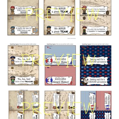 Goodie Bag Toppers (Pirate/Nautical Theme) | Lead Joyfully