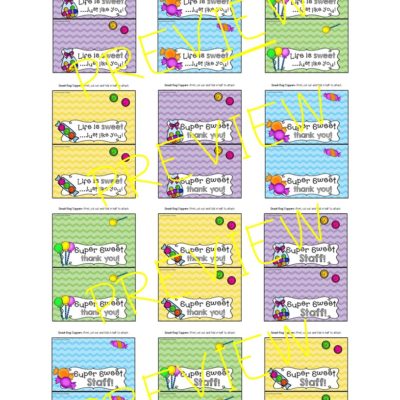 Goodie Bag Toppers (Candy Theme) | Lead Joyfully