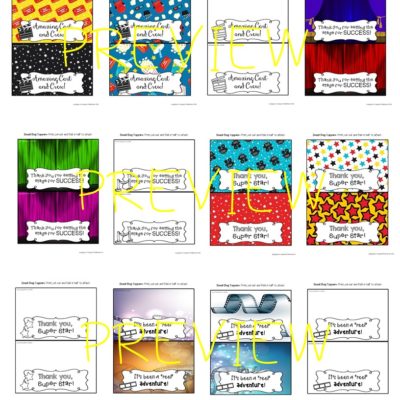 Goodie Bag Toppers (Movie Star/Awards Ceremony Theme) | Lead Joyfully