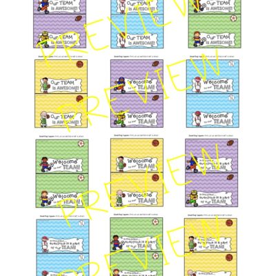 Goodie Bag Toppers (Sports Theme-Boys Set 1) | Lead Joyfully