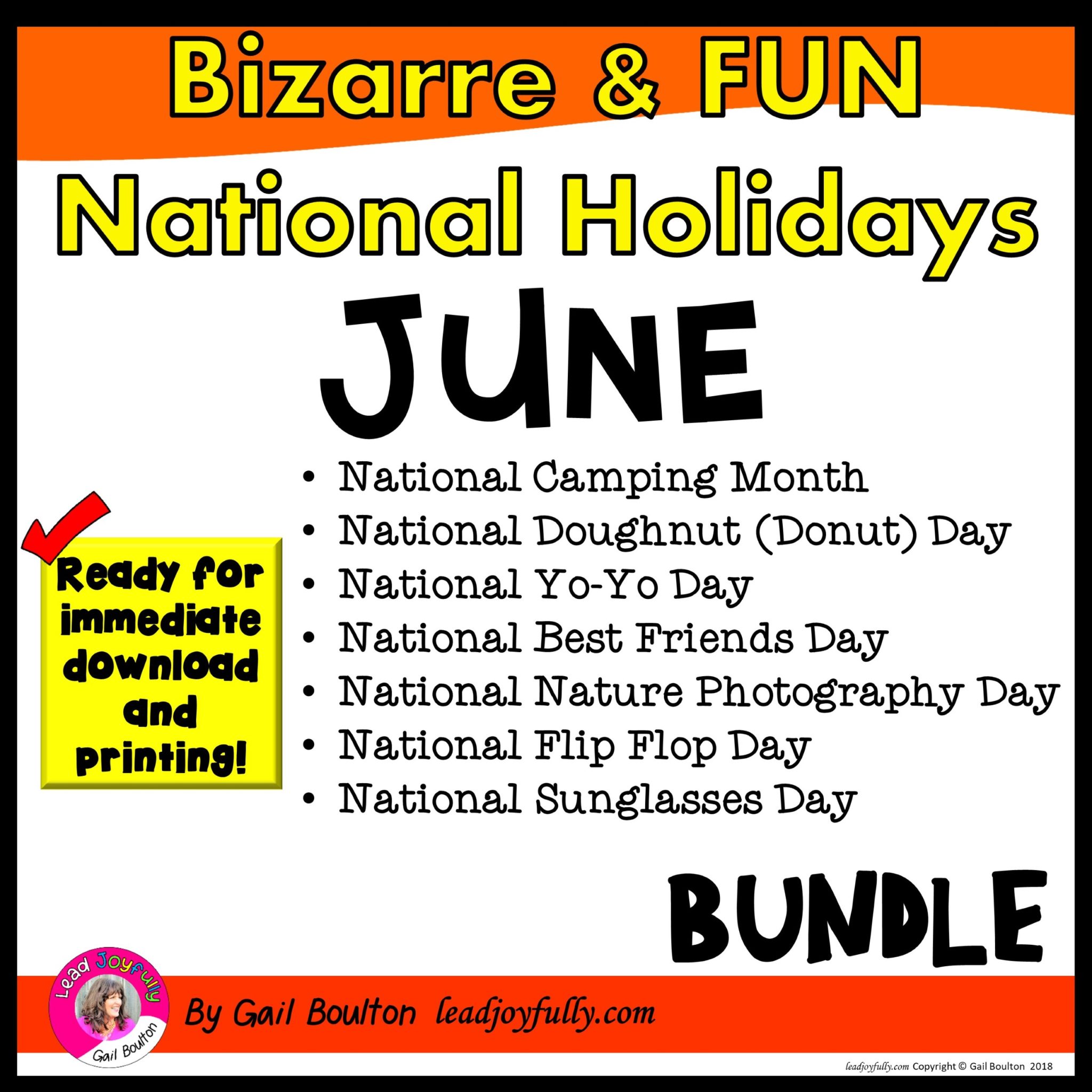 Bizarre and FUN National Holidays to Celebrate your Staff (JUNE BUNDLE ...
