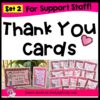 Thank You Cards for Support Staff (Heart theme)- Set 2 | Lead Joyfully