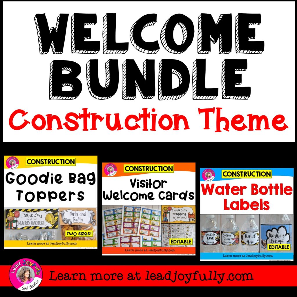 WELCOME BUNDLE (Construction Theme) | Lead Joyfully