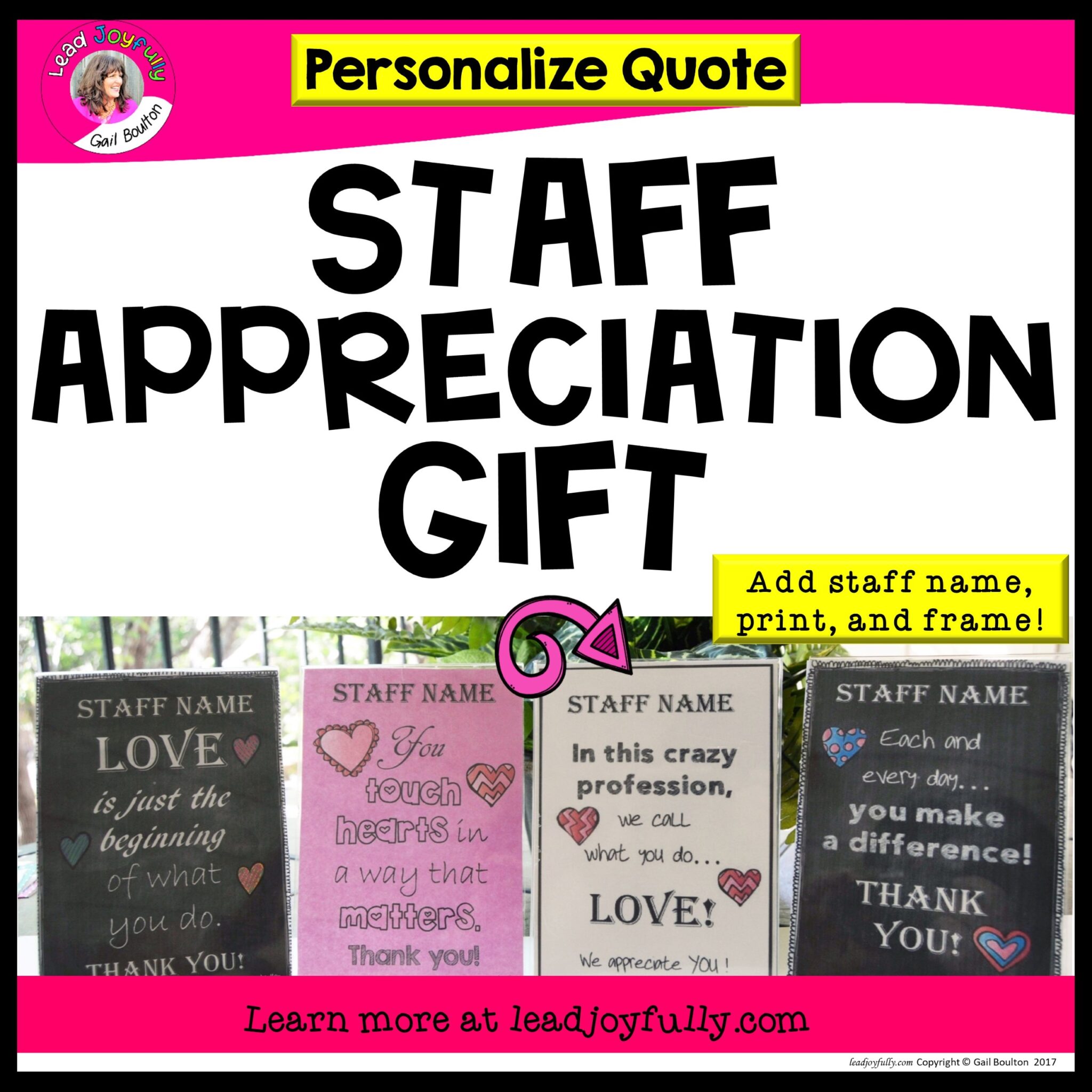 Staff Appreciation | Lead Joyfully