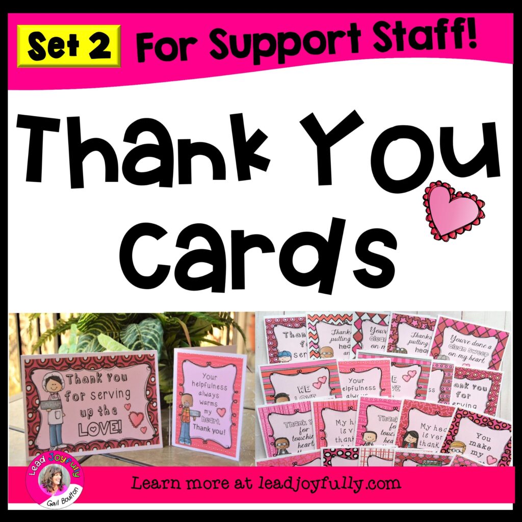 Thank You Cards for Support Staff | Lead Joyfully