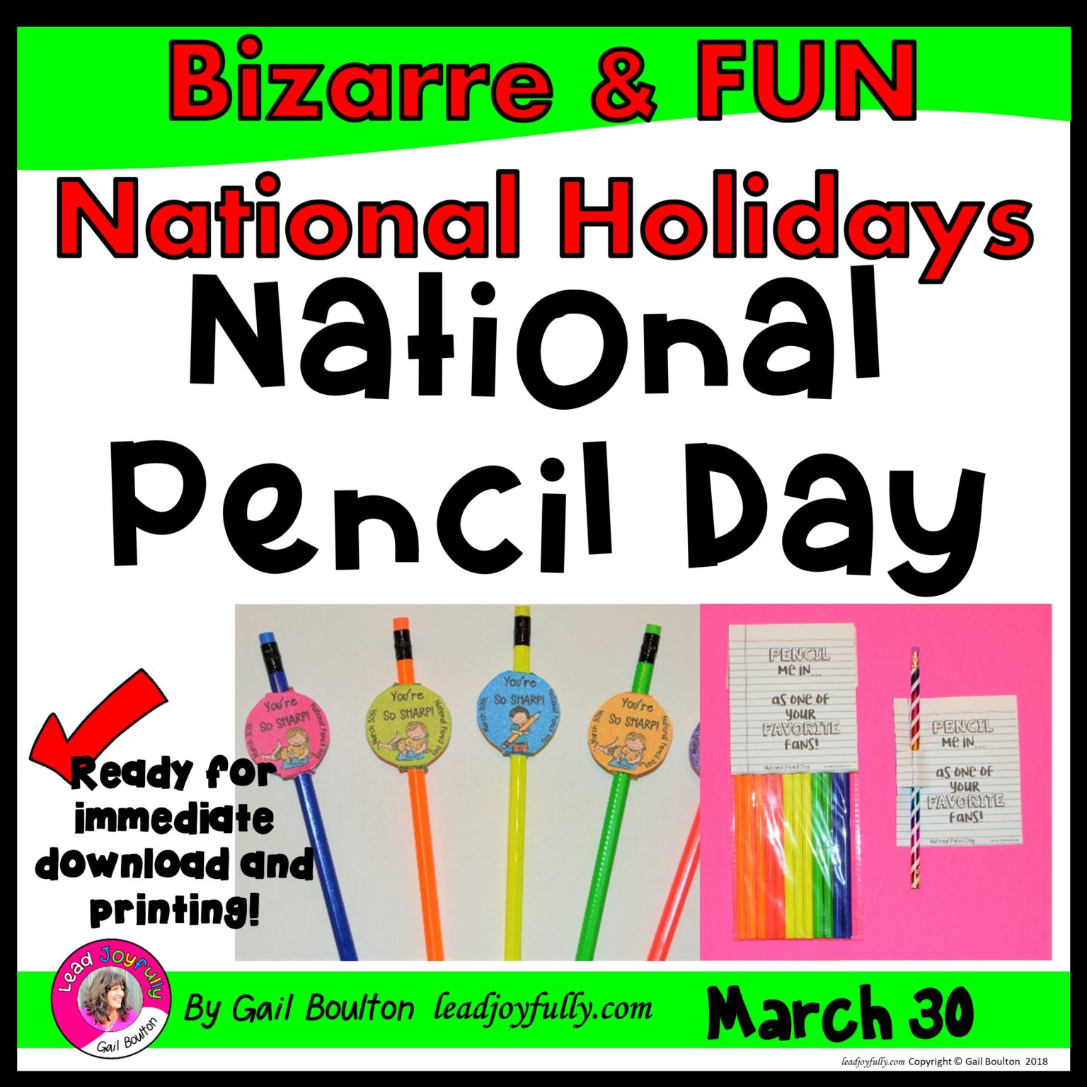 National Pencil Day (March 30th) | Lead Joyfully