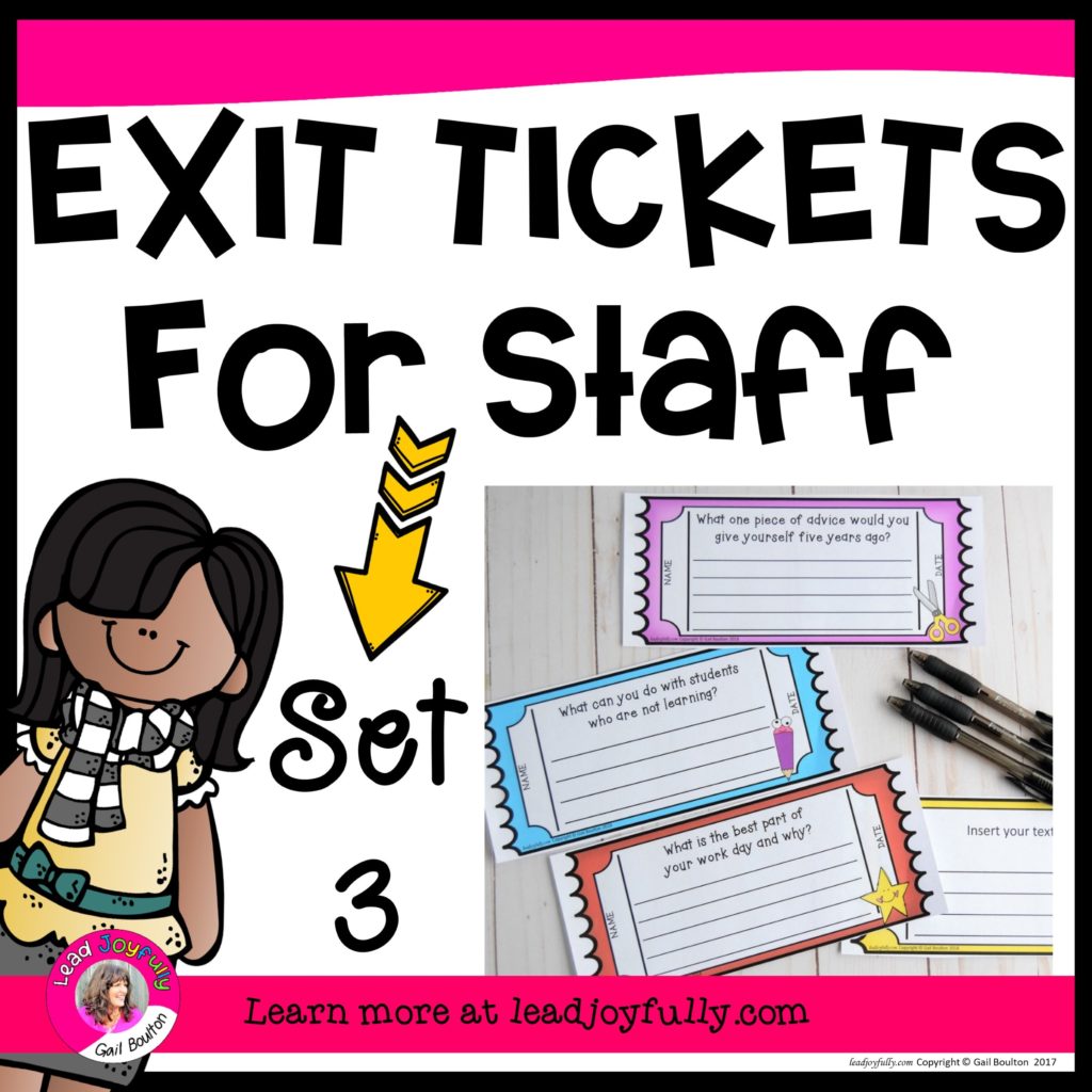 Exit Tickets for Staff BUNDLE #1 (Exit Slips for Assessment) | Lead ...