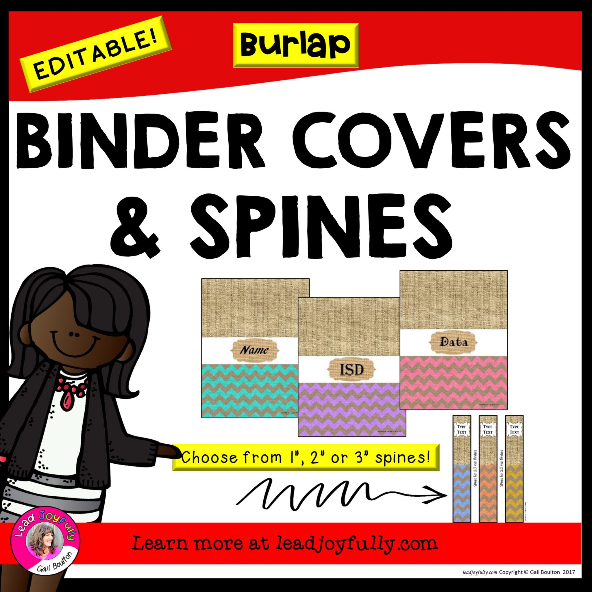 EDITABLE Binder Covers & Spines (Glitter Dots) | Lead Joyfully