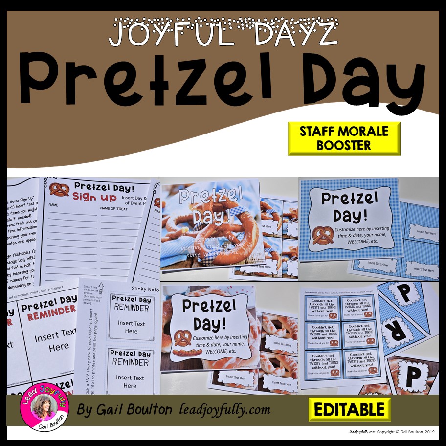 JOYFUL DAYZ (Staff Morale Boosters) PRETZEL DAY | Lead Joyfully
