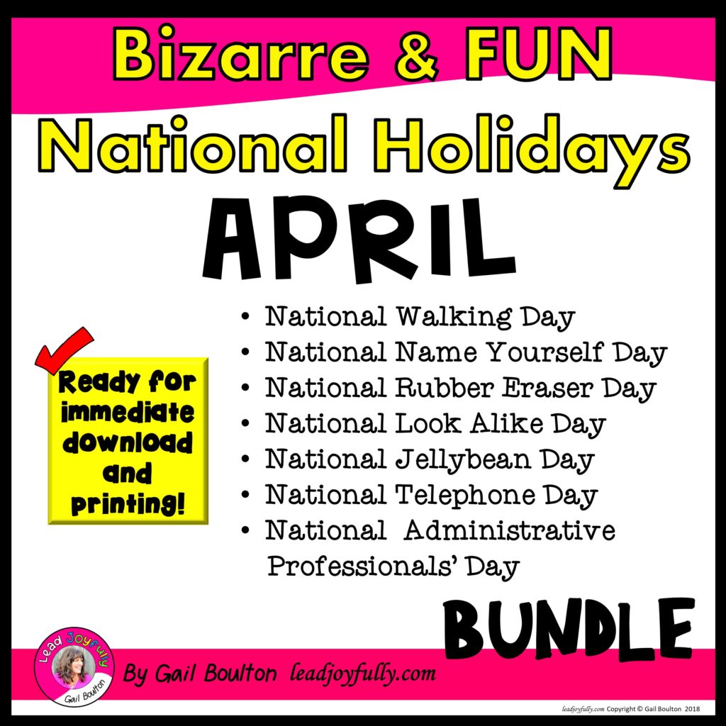 Bizarre and FUN National Holidays to Celebrate your Staff (APRIL BUNDLE ...