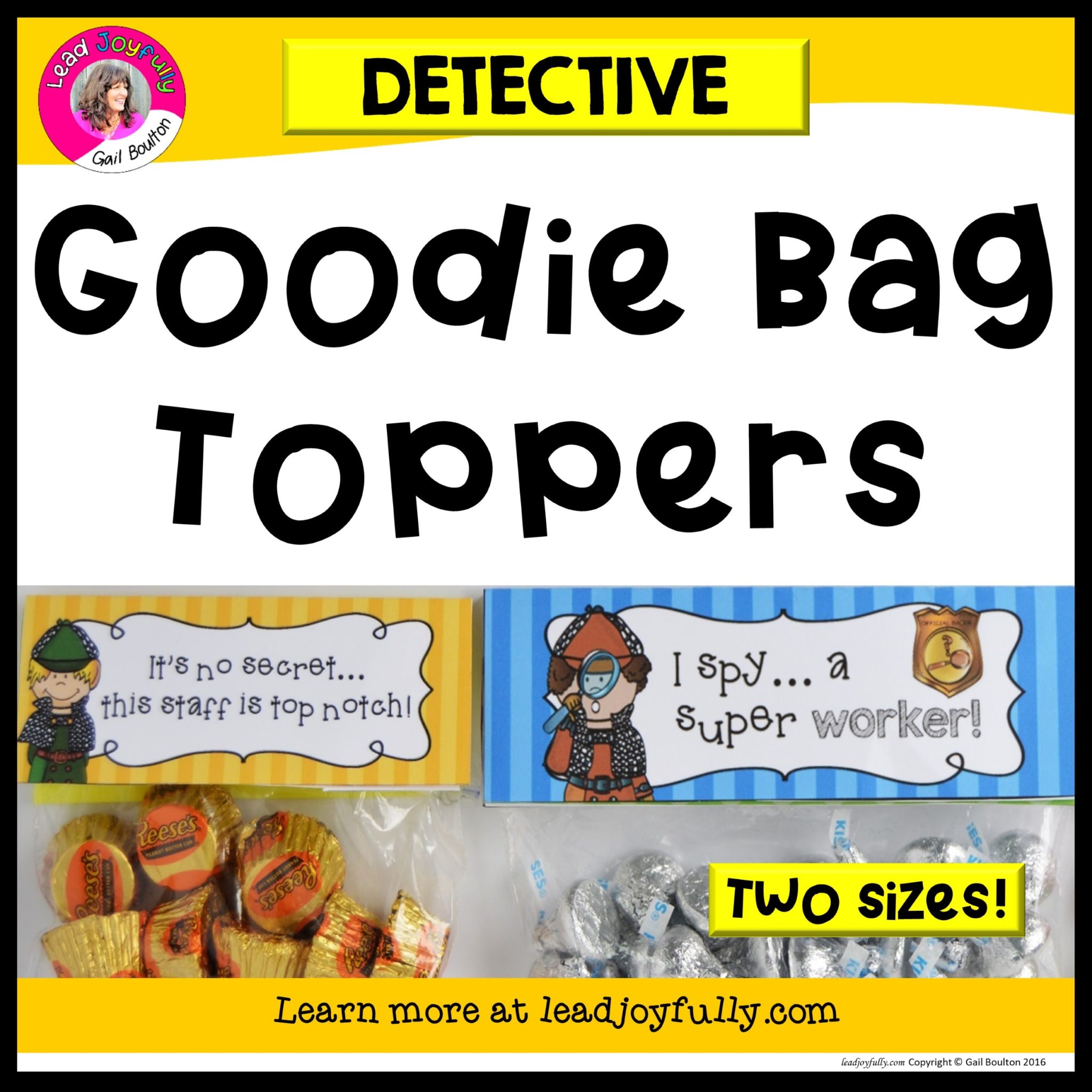 Goodie Bag Toppers (Detective Theme) | Lead Joyfully