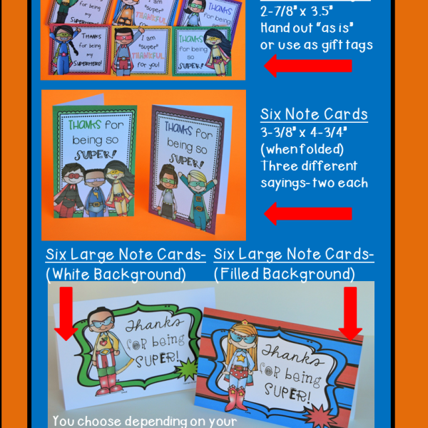 Thank You Cards- SUPERHERO THEME | Lead Joyfully