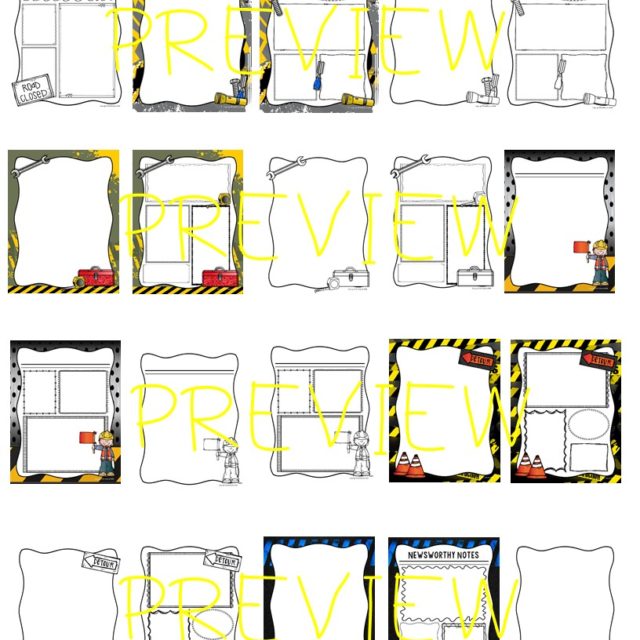 EDITABLE Stationery & Newsletters (Construction Theme) | Lead Joyfully