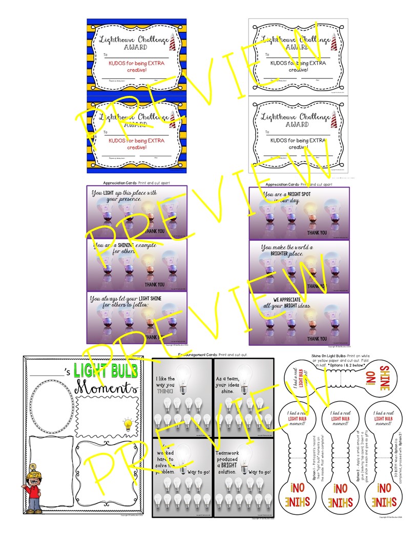 “Light Bulb Moments” A Problem Solving Activity for Your Staff +More!