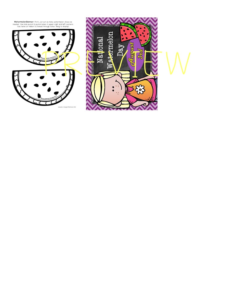 National Watermelon Day (August 3rd)