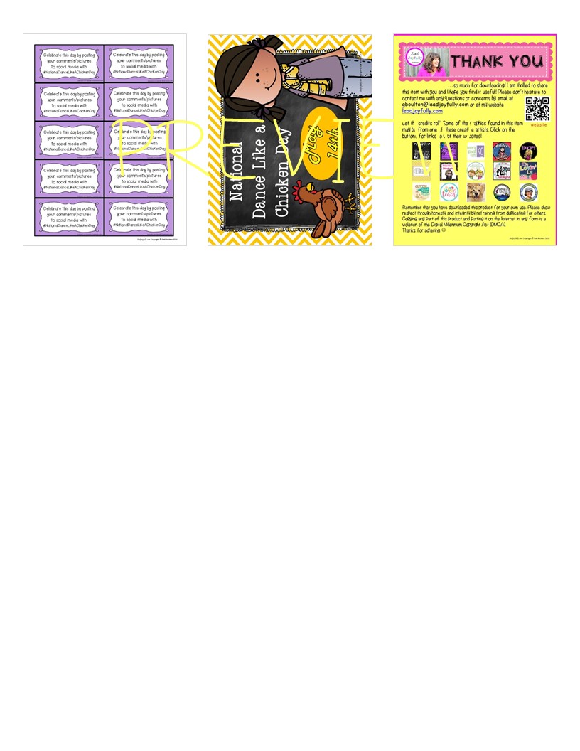 National Dance Like a Chicken Day (May 14th)