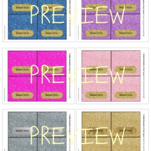 EDITABLE Nameplates or Bag Toppers (GLITTER) | Lead Joyfully