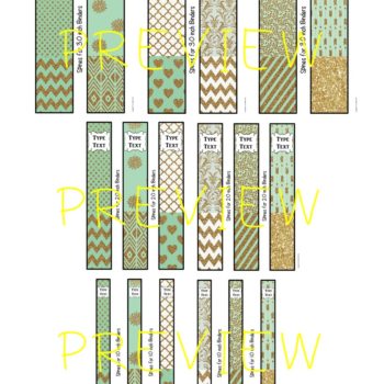 EDITABLE Binder Covers & Spines (Mint & Gold Glitter Designs) | Lead ...