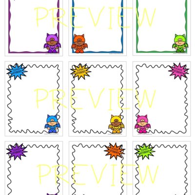 Superhero “Super Student” Editable Stationery with Matching Note Cards ...