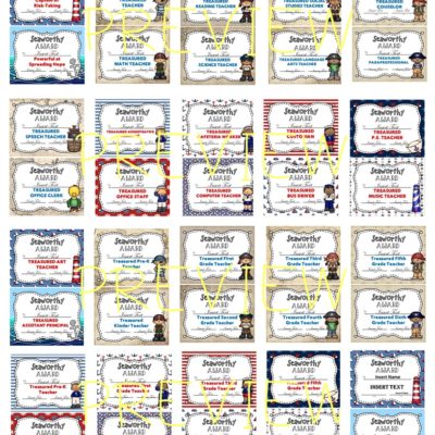 Staff and Teacher Awards (“Seaworthy Award”) PIRATE/NAUTICAL THEME ...