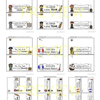 Goodie Bag Toppers (Pirate/Nautical Theme) | Lead Joyfully
