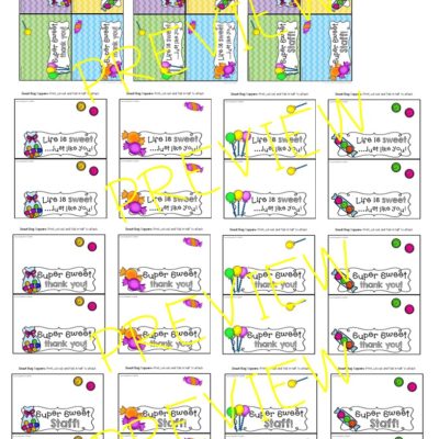 Goodie Bag Toppers (Candy Theme) | Lead Joyfully