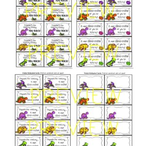 Visitor Welcome Cards for Principals or Teachers- (Dinosaur Theme ...